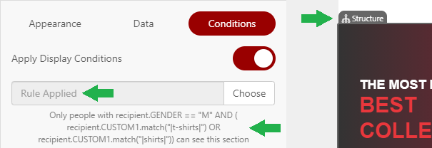 Mailkit - Conditional blocks