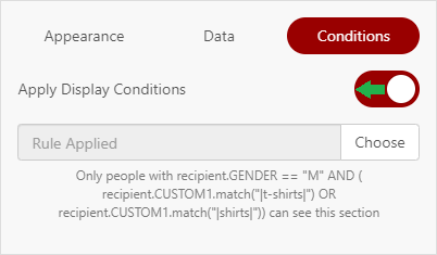 Mailkit - Conditional blocks